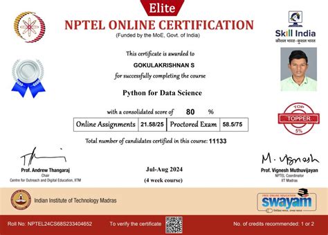gokulakrishnan s on linkedin pythonfordatascience nptel