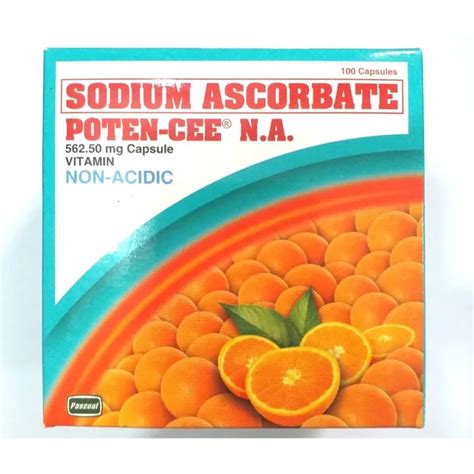 Potencee Sodium Ascorbate Non Acidic 562 5 Mg 100 Caps Healthcare