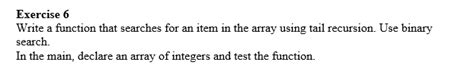 solved exercise 6 write a function that searches for an item