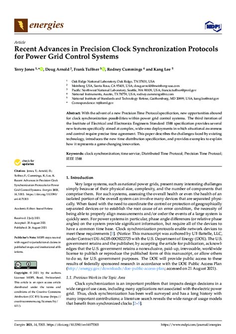 Pdf Recent Advances In Precision Clock Synchronization Protocols For