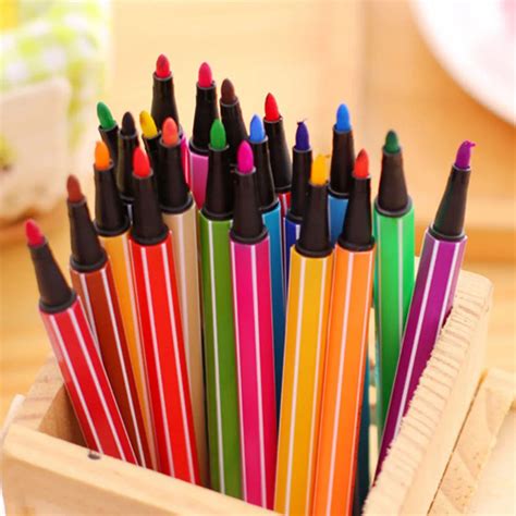 12 Colors Set Gel Ink Pen Creative Stationery Water Color Pens Art
