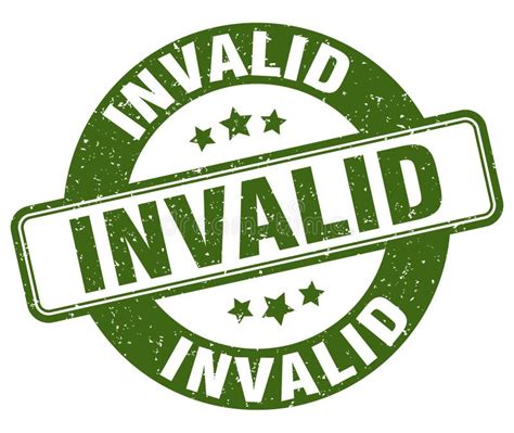 Invalid Stamp Invalid Label Round Grunge Sign Stock Vector