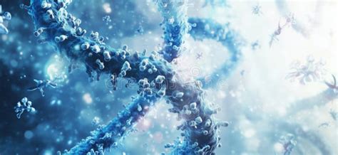 Dna Structure With Molecular Details Showcasing Intricate Blue Strands