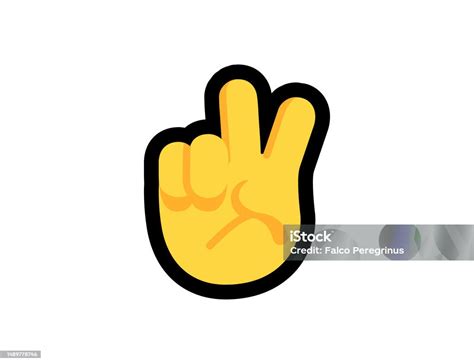 흰색 배경에 승리의 손 벡터 아이콘입니다 평화의 손 이모티콘 그림 고립된 승리 손 이모티콘 벡터 이모티콘 손에 대한 스톡 벡터 아트 및 기타 이미지 Istock