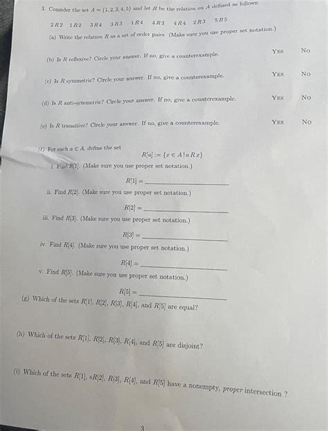 Solved Consider The Set A And Let R Be The Chegg