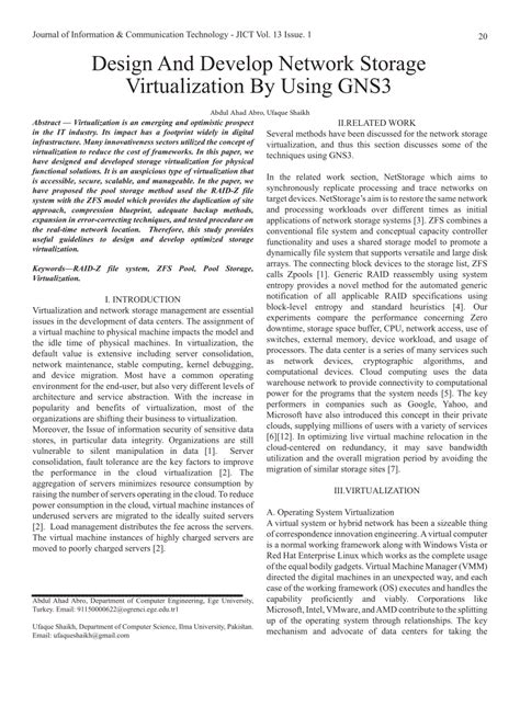 Pdf Design And Develop Network Storage Virtualization By Using Gns3
