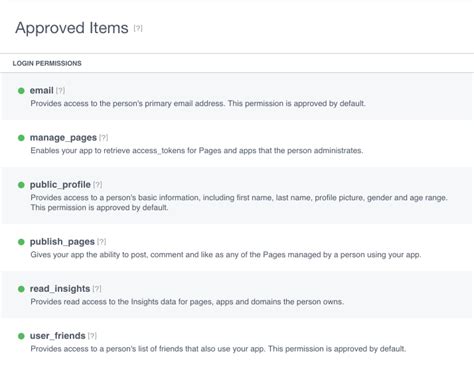 Why Does The Facebook Graph Api Show Some Permissions Declined When