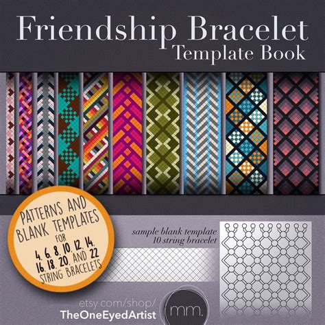 Friendship Bracelet Template Book Digital Download Woven Bracelet