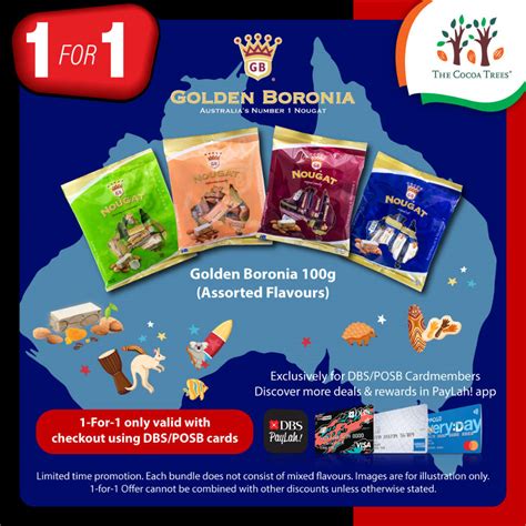 The Cocoa Trees Singapore 1 For 1 Golden Boronia Snacks Dbs Posb