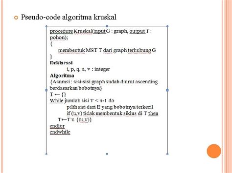 ALGORITMA GREEDY MINIMUM SPANNING TREE Perbandingan Kruskal Dan