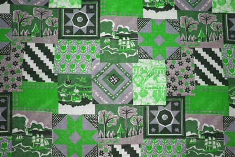 Green Patchwork Quilt Fabric Texture Photos Public Domain