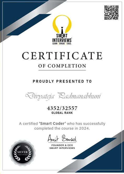 Padmanabhuni Divyateja On Linkedin Smartcoder Certified Codingcommunity