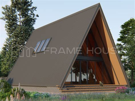 Проект дома а фрейм 10 на 10