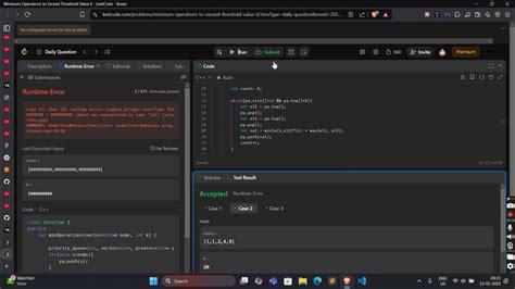 3066 Minimum Operations To Exceed Threshold Value Ii Leetcode Daily Solved In 4 Min Youtube