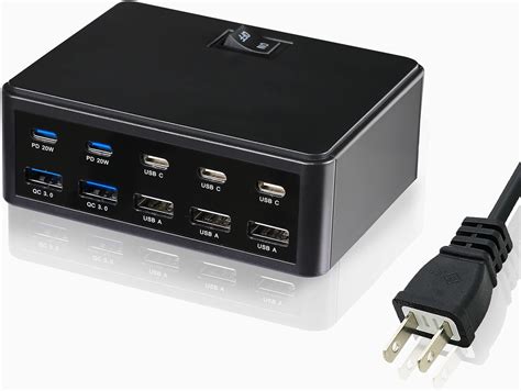 Amazon Com 150W 10 Port USB Charger Fast Multi Port USB 10 Ports Charging Hub With Switch