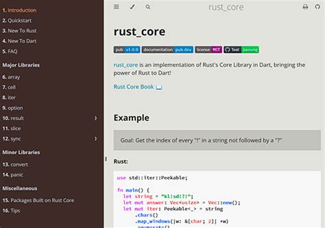 Rust言語のコアライブラリをdart言語で実装した「rust Core 10」がリリース。rustの主な型や便利な機能がdartで使える