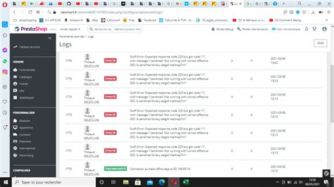 Une Erreur Est Survenue Lors De Lenvoi De Lemail Au Client