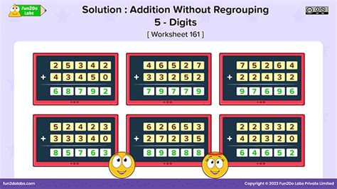 Addition Without Regrouping Fun Do Labs