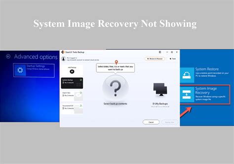 Solved System Image Recovery Not Showing EaseUS