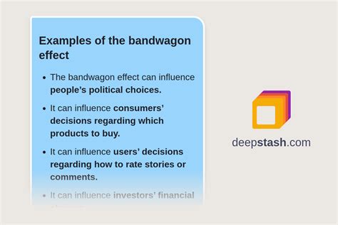 Examples Of The Bandwagon Effect Deepstash