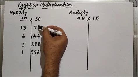 Egyptian Method Of Multiplication Youtube
