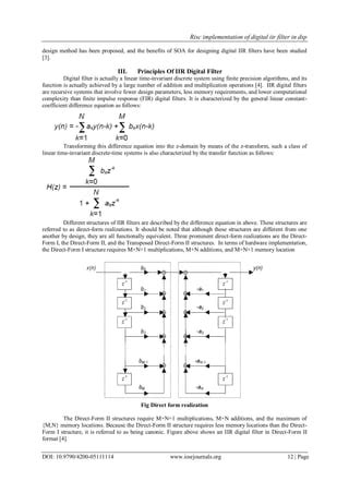 RISC Implementation Of Digital IIR Filter In DSP PDF