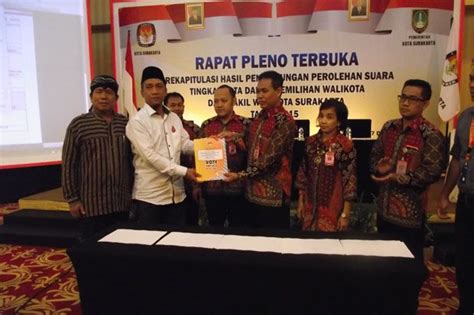 Pasangan Rudy Purnomo Ditetapkan Sebagai Pemenang Pilkada Solo