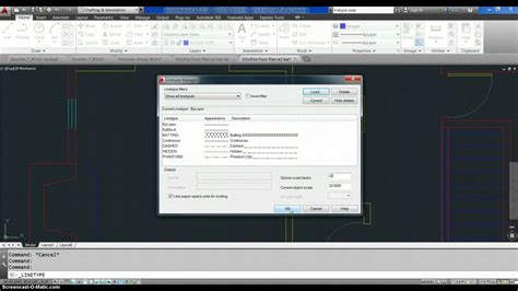 Autocad 2014 Linetype Scale Ltscale Youtube