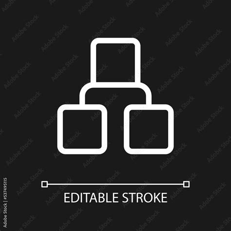 Infographic Blocks Pixel Perfect White Linear Ui Icon For Dark Theme Visual Materials Vector