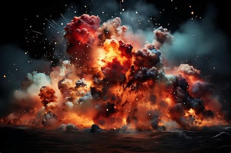 Premium Ai Image Technicolor Thunder Firework Images