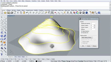 Rhino Visual Tips 50 Chapter 10 Surface Patch Youtube