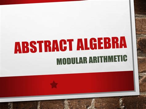 Modular Arithmetic Concepts And Examples