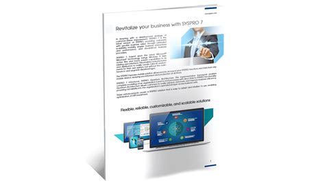 Syspro Erp Services Brochure Syspro Erp Software