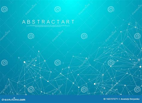 Abstract Big Data Visualization Digital Network Connection Concept Background Artificial