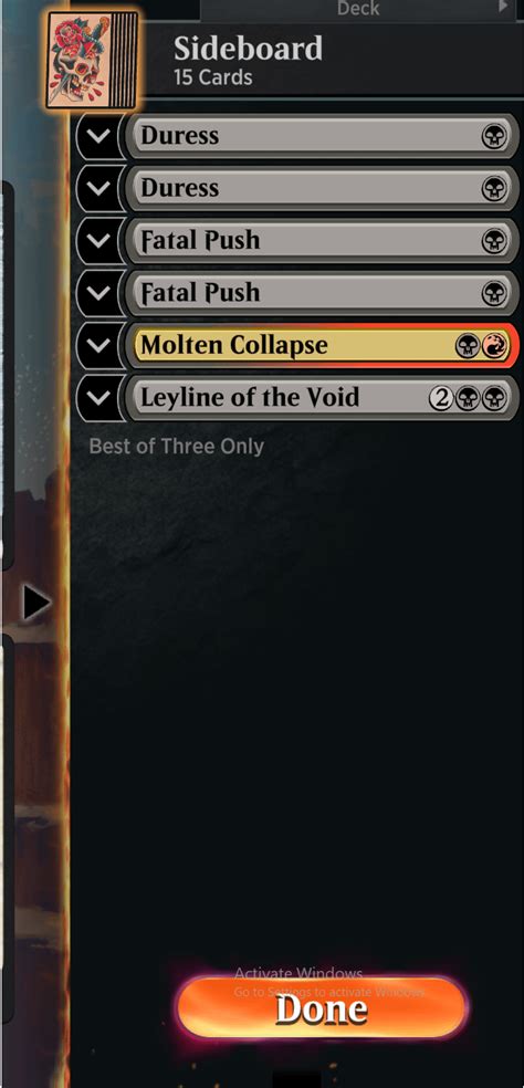 Potential Sideboard Display Bug Rmagicarena