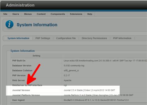 Which Version Of Joomla 25 Am I Running Inmotion Hosting