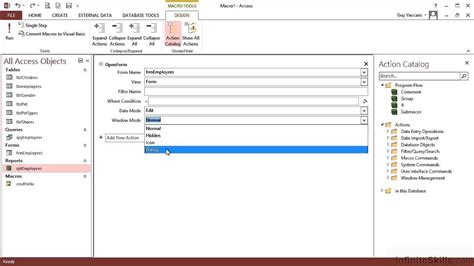 Advanced Microsoft Access 2013 Tutorial | Steps To Creating A Macro ...