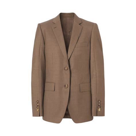 W 버버리 울 테일러드 자켓 딥 토프 Burberry Kream