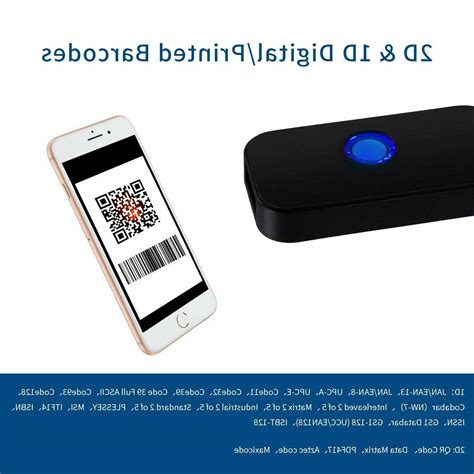 Mini Bluetooth D Barcode Scanner Portable D QR