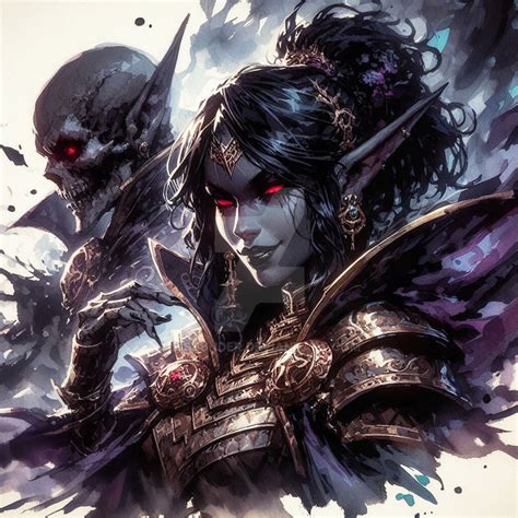 Drow Elf Female Necromancer Adoptable Art 7 By Dissunder On Deviantart