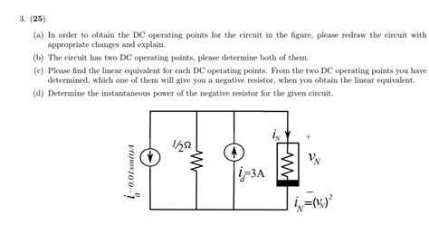solved 3 25 a in order to obtain the dc operating