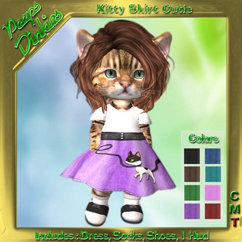 Second Life Marketplace Peeps Dinkies Kitty Skirt Cutie