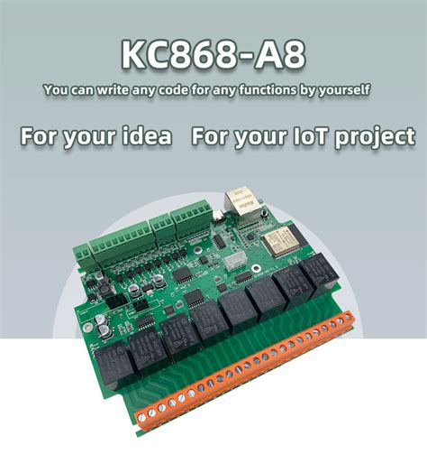 ARDUINO ESP32 8 CHANNEL RELAY MODULE KC868 A8 Smart Home Automation