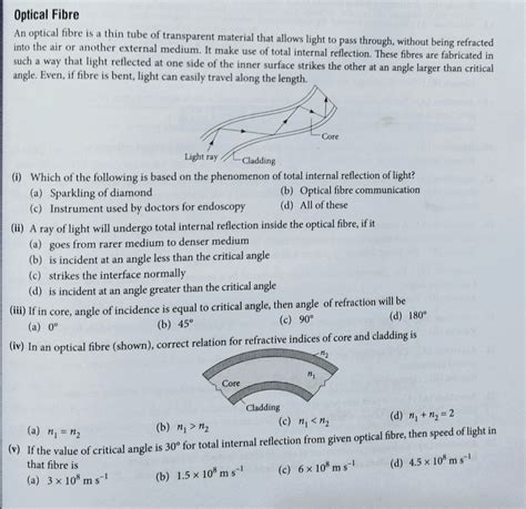 Case Study Questions On Ray Optics Physics Classes
