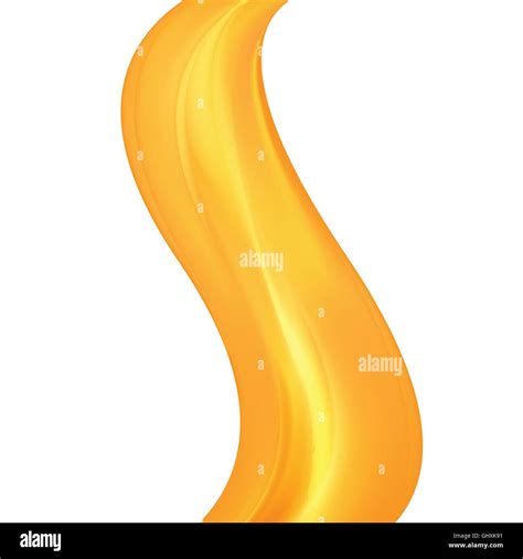Abstract Orange Smooth Curve Lines Wavy Design Vector Color Gradient Wave Template Background