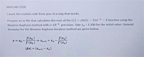 Solved I Want The Matlab Code From You In A Way That Works Chegg