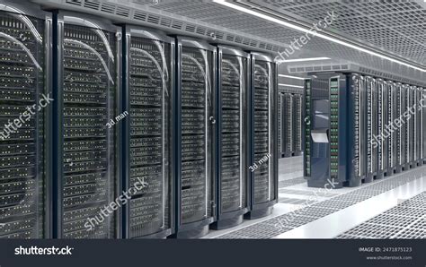Server Racks Server Room Data Center Stock Illustration 2471875123