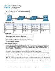 Lab Configure VLANs And Trunking Docx Lab Configure VLANs And Trunking Topology