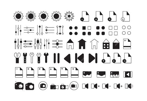 Premium Vector Set Of Ux Ui Web Icons Set Outline Icon Collection