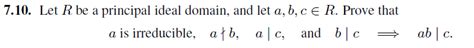 Solved 7 10 Let R Be A Principal Ideal Domain And Let